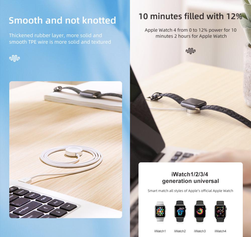JOYROOM S-IW001 Ben Series Magnetic Charging Cable for iWatch Apple ...
